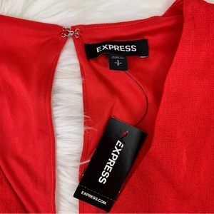 Express | Dresses | Nwt Red Express Long Sleeve Midi Dress | Poshmark